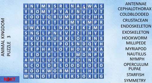 Animal Kingdom Digital Word Search Puzzle by Abaco Education Zone