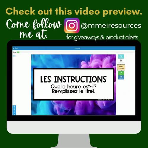Quelle heure est-il? | Telling Time in French | Writing Time in Minutes