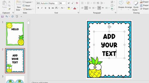 Editable Summer Pineapple Display Name Tag Classroom Decor Desk Labels
