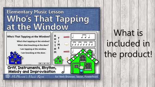 Orff Arrangement ~ Who's That Tapping at the Window {Half Notes}