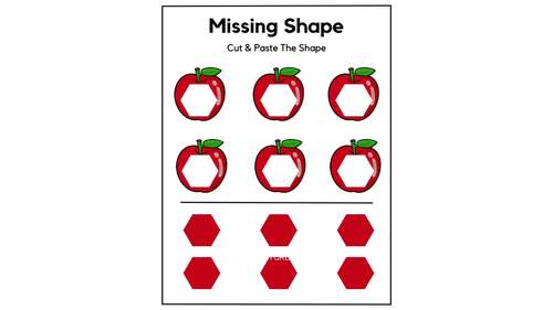MISSING SHAPE WORKSHEET / MISSING SHAPE ACTIVITY by TeacherTrail Treasures