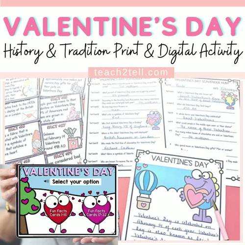Valentines Day Reading Comprehension Activities Print and Digital by ...