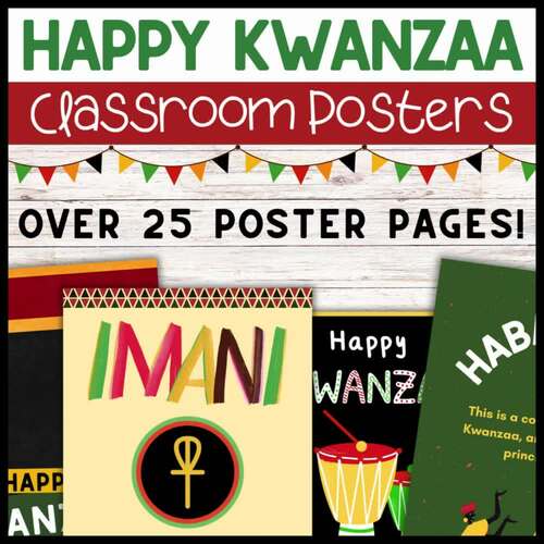 Kwanzaa Holiday Principles Poster Bundle Winter Classroom Decor ...