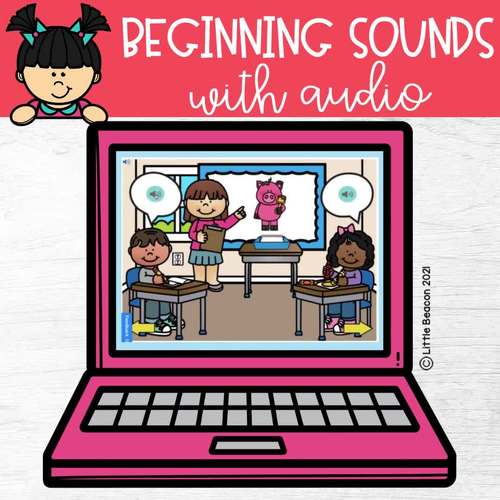 Beginning Letter Sounds Boom Cards with AUDIO by Little Beacon | TPT