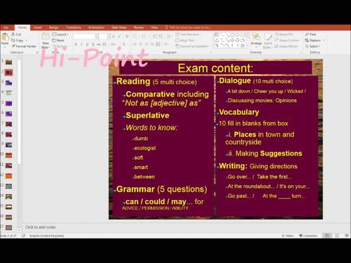 Intermediate ESL/EFL English Exam: Comparative Superlative + PowerPoint ...