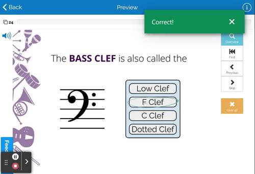 Music Reading Lesson - Bass Clef Interactive BOOM Cards | TpT