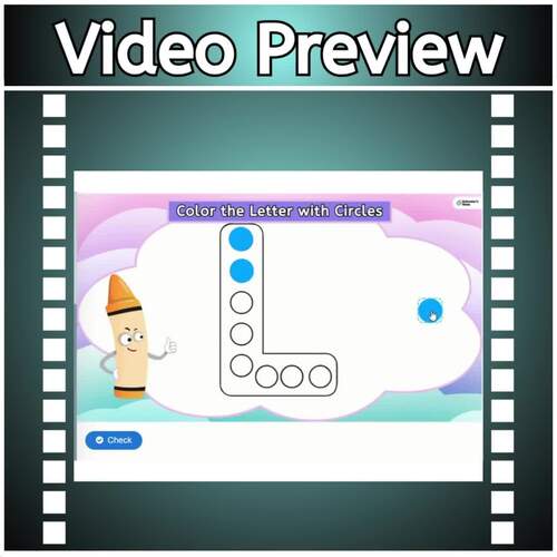 Color the Letters with Circles Digital Resources by Schooler's Mate