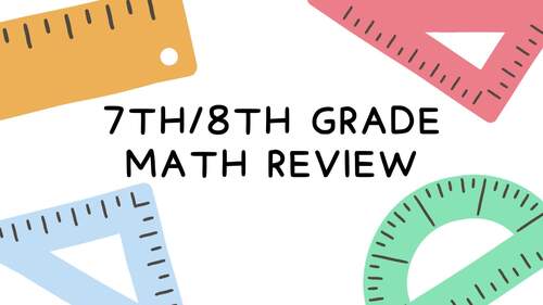 7th/8th grade End of Year Review by Katelyn C Scoggins | TPT
