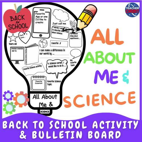 Science All About Me Lightbulb Writing Activity Back to School ...