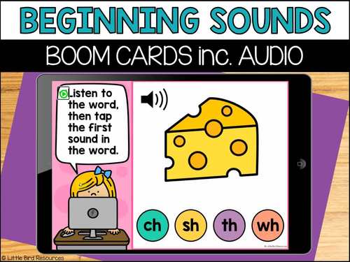 Beginning Digraphs Boom Cards Kindergarten Digraph Practice CH SH TH WH ...