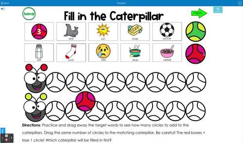 Boom Cards™ Fill in the Caterpillar: Articulation for TH by Speech Hamster