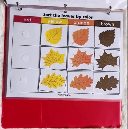 Fall or Autumn Busy Book for Toddlers, Learning Binder, Quiet Book ...
