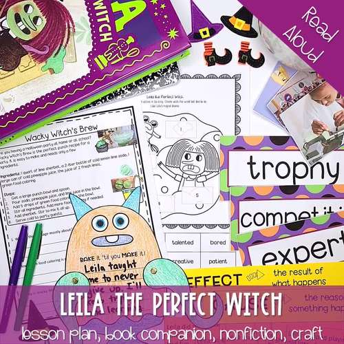 Leila the Perfect Witch Lesson Plan, Book Companion, and Craft | TPT