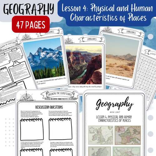 Explore the World of Geography: Physical and Human Characteristics Packet