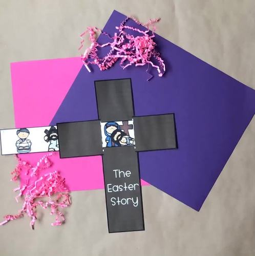 Easter Story Bible Craft by Heartprints for Littles | TpT