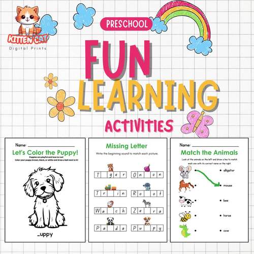 Match, Write & Color! A Fun & Interactive Learning Pack | TPT