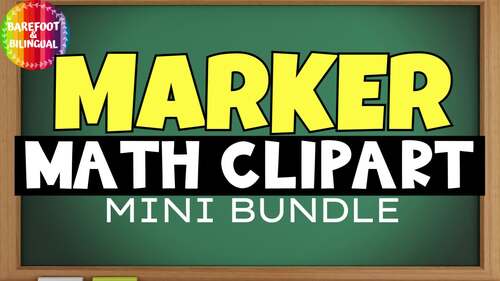 Marker Math Clipart Mini Bundle | 6 Sets in 1 | Back to School Clipart
