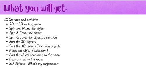 Three-dimensional - 3D Objects - Recognise Familiar Objects for Year 1