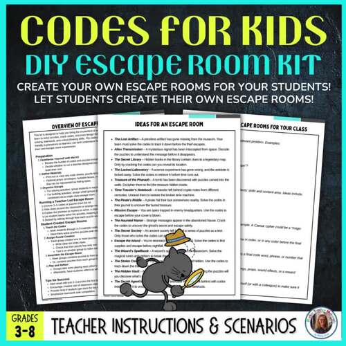 Escape Room Template for Teachers or Students to Make Their Own Puzzle ...