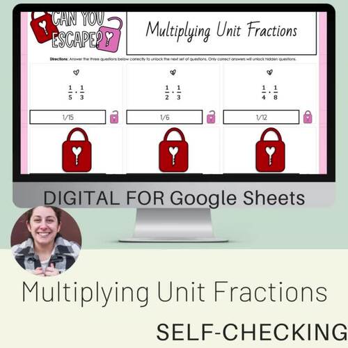 Multiplying Unit Fractions: Escape Room (Valentines Edition) | TPT
