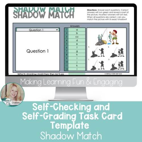 Editable Self-Checking Task Card Template Digital Activity - Commercial ...