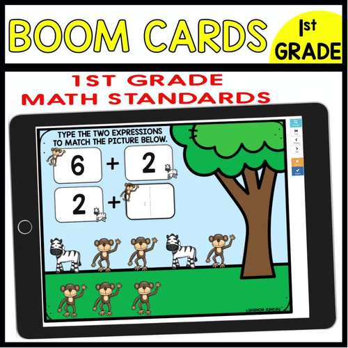 Math Expressions using Boom Cards | Digital Task Cards Module 1 Lesson 7
