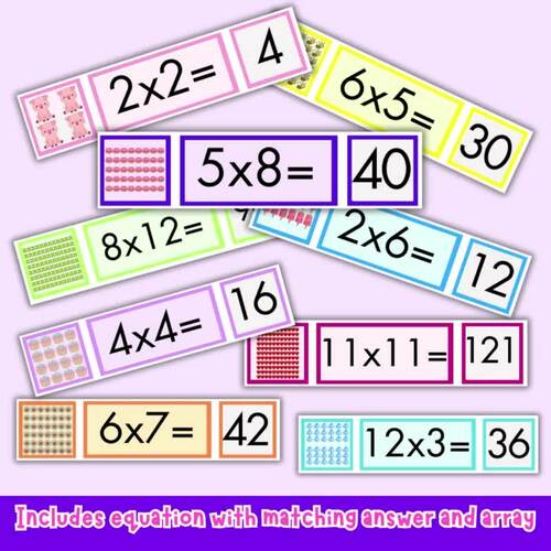 Multiplication flashcards Times Table Practice Math Center for 3rd ...