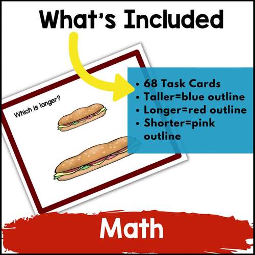 Which is Taller? Which is Longer? Which is Shorter? Math (Adapted ...