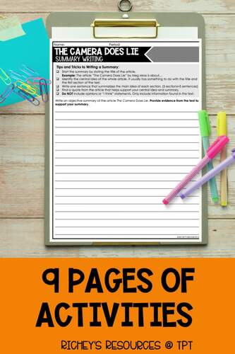 The Camera Does Lie by Meg Moss Aligned with HMH 7 Digital and Print