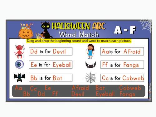 Halloween Alphabet Worksheets - Printable PDF and Digital Google Slides ...