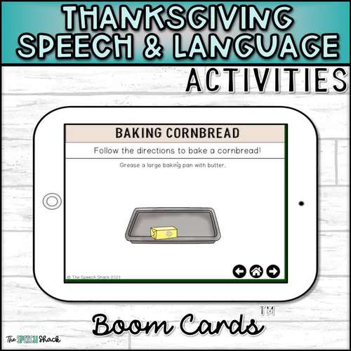 Thanksgiving Speech & Language Activities BOOM Cards™ by The Speech Shack