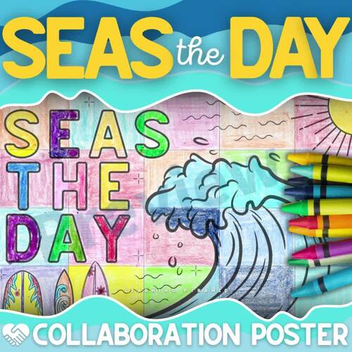 Summer End of the Year Collaborative Poster Activity | Beach Theme ...