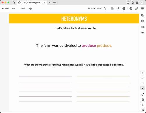 ESL Advanced Heteronyms + Three Word Phrasal Verbs Bundle + Collocations