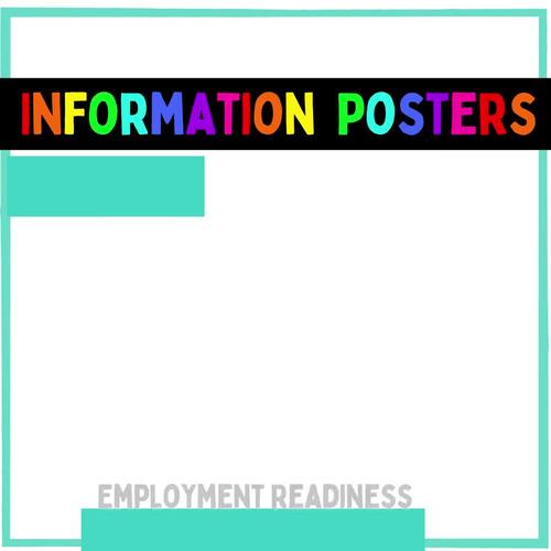 Career Exploration Posters Vocational Job skill occupations readiness ...