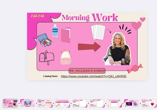 Valentine’s Day Morning Slides, February Daily Agenda Slides, Editable ...