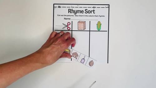 Mixed Short Vowel Rhyming Sorts | Worksheets by Happy Reading With Katie