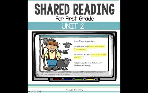 FIRST GRADE PAPERLESS SHARED READING CURRICULUM UNIT 2 FABLES | TpT
