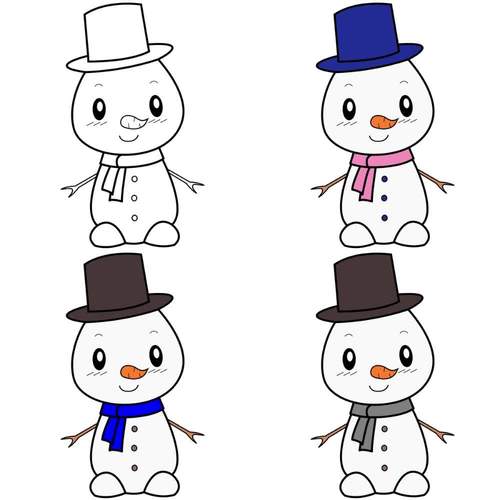 Winter Clipart : Tiny Snowman Clip Art by Jaimie Navy | TPT