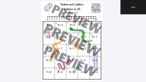 Addition & Subtraction within 20 First Grade Math Games Fact Fluency ...