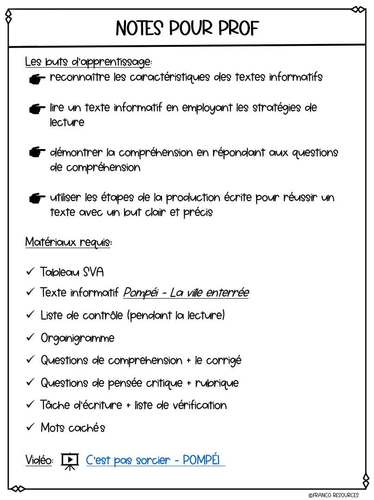 French reading comprehension activities en français | Pompéi | TPT
