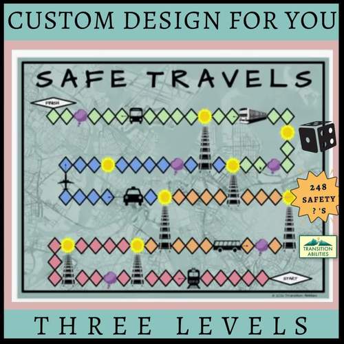 CUSTOM Community Safety BOARD GAME | Mobility Training | SPED Life Skills