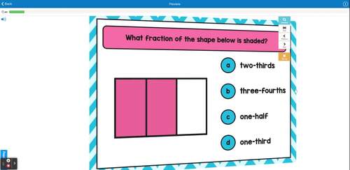 Fractions Boom Cards | Digital Fractions Practice | Halves, Thirds, Fourths
