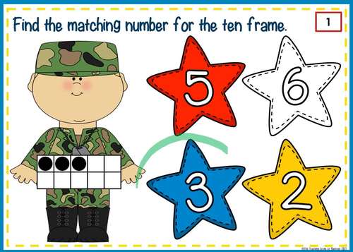 Memorial Day Numbers, Number Words & Ten Frames BOOM & Task Cards Match ...