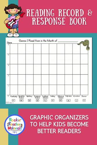 Reading Record and Response Book with Graphic Organizers | TpT