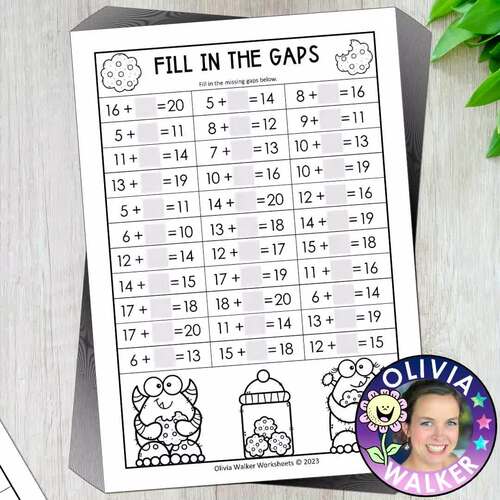 Missing Addends to Twenty, Find the Missing Number Addition and Subtraction