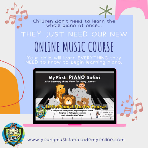 My First Piano Safari Online Course + Workbook BUNDLE | For Children