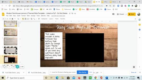 Daily Slide Agenda Template Bundle | Lemon and Pineapple | for Google ...