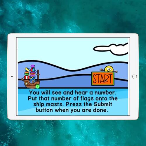 Count to 10 | Pirate Ship Flags | Boom cards with audio | TPT