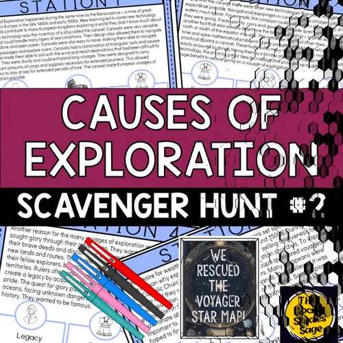 Causes of Exploration Reading Comprehension Scavenger Hunt Activity