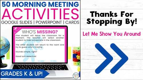 Morning Meeting Activities | 50 Google Slides | PowerPoint | Printable ...